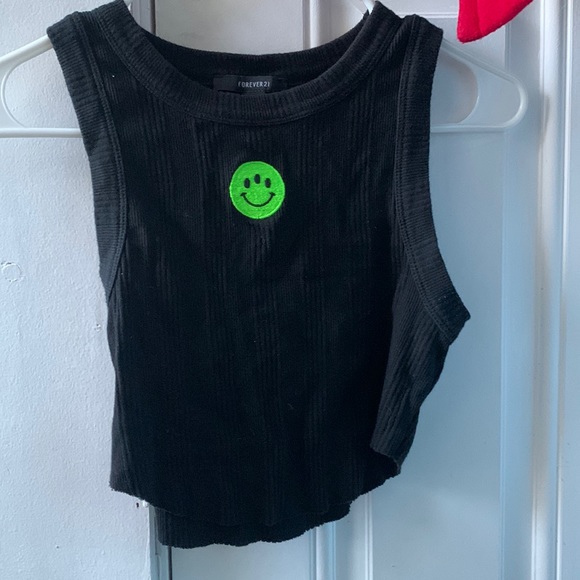 Forever 21 | Tops | Smiley Face Crop Top | Poshmark